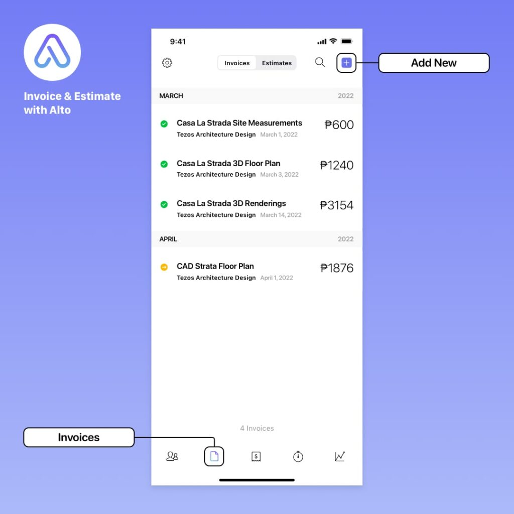 App Walkthrough Part Three: Invoices | Alto — One Person. One Phone ...